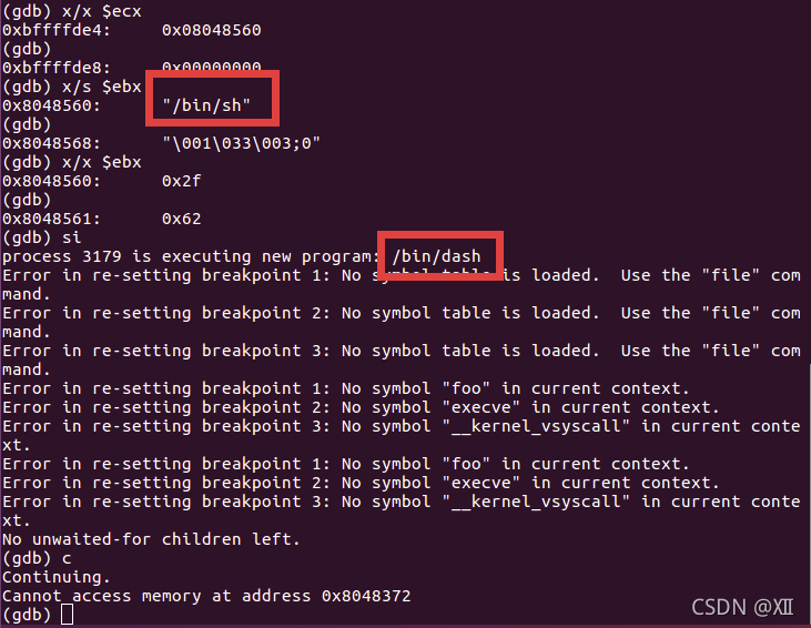 Linux32 Shellcode实验实例编写一段shellcode并将实验过程及结果详细记录下来 Csdn博客