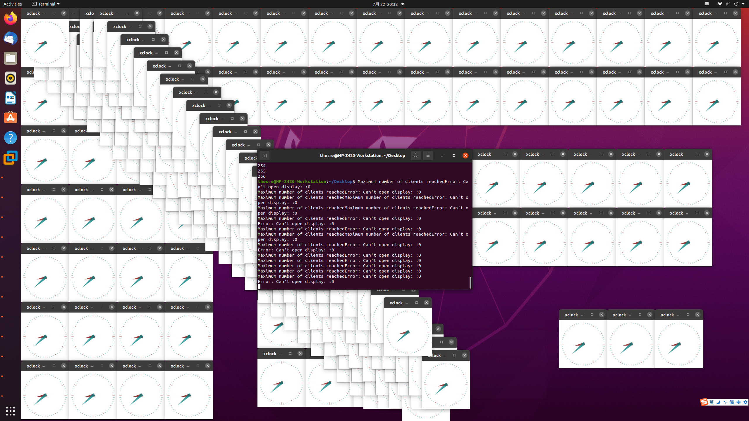 X11 - X client数量达到上限并报错Maximum number of clients reachedxlsclients ...