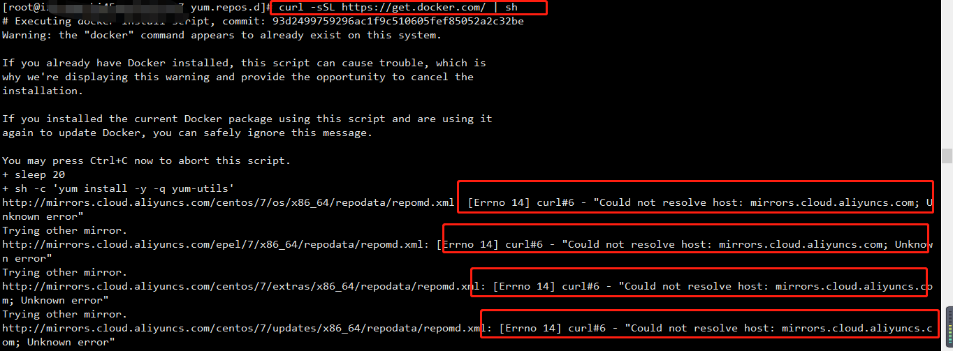 Record: Yum Could Not Resolve Host: Mirrs.Cloud.aliyuncs.com; unknown error solve - Programmer ...