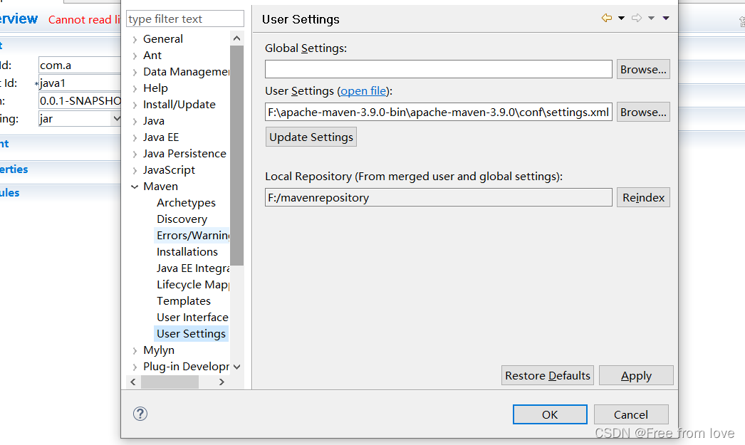 eclipse 创建maven 报错？ escription Resource Path Location TypeCannot read ...