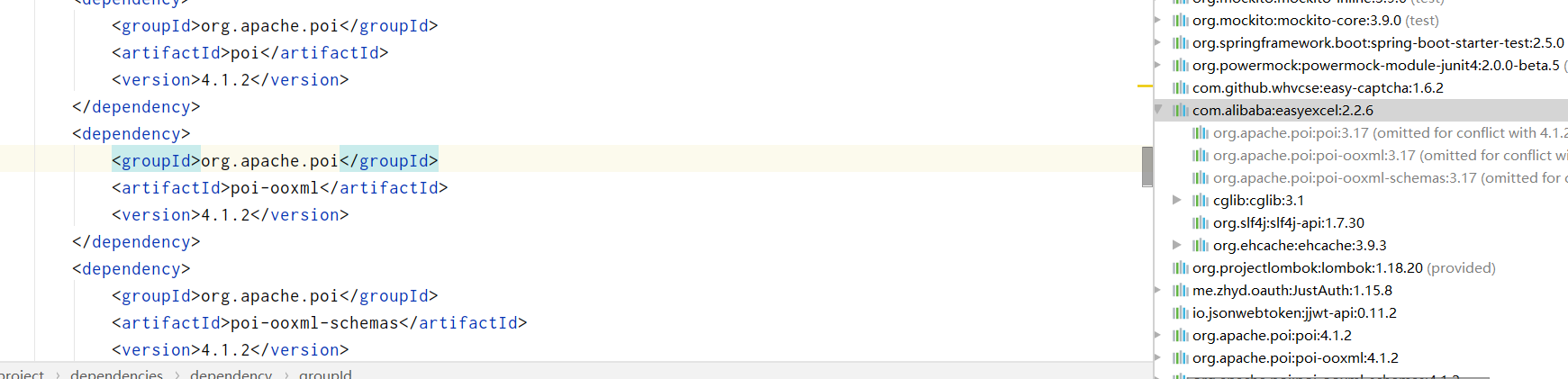 easyexcel导出报错com.alibaba.excel.exception.ExcelGenerateException: java.lang.NoClassDefFoundError ...
