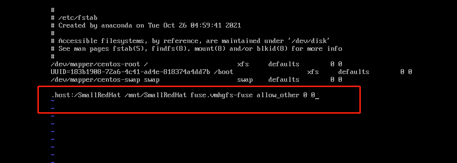 linux 本地项目文件挂载到虚拟机上面，不用在本地编辑后再上传到虚拟机上，实现高效率开发_redhat mount -t fuse.vmhgfs-fuse-CSDN博客