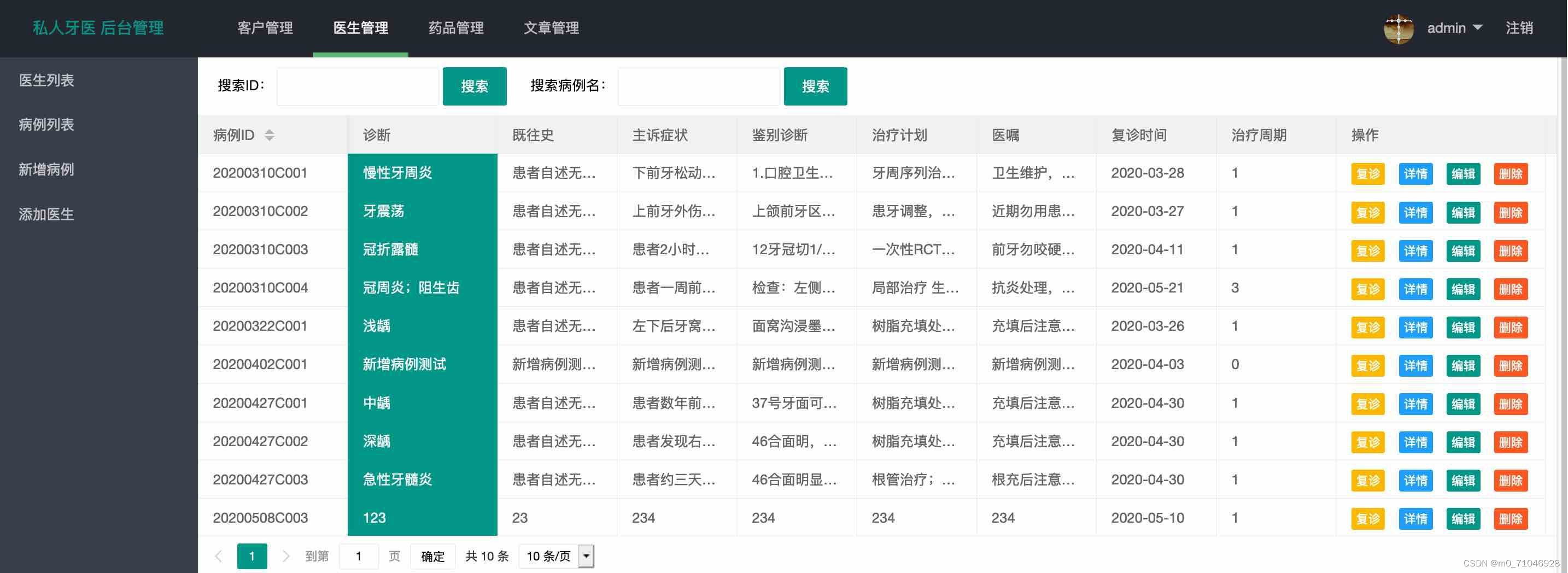 基于javaweb+SpringBoot的私人牙医管理系统(java+SpringBoot+html+layui+echarts+maven+mysql)_基于web的牙齿护理网站任务要求 ...