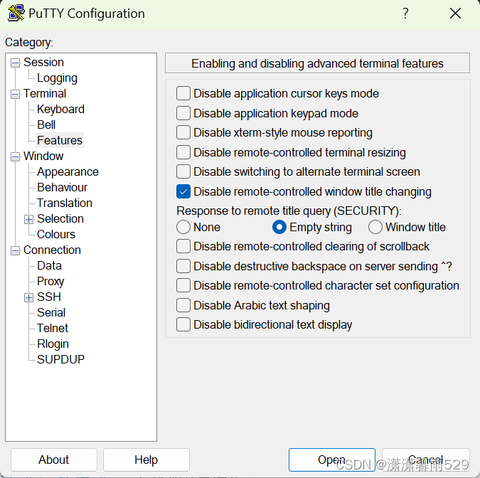 WinSCP putty 客户端显示IP_putty指令禁止 disable remote-controlled window title c-CSDN博客