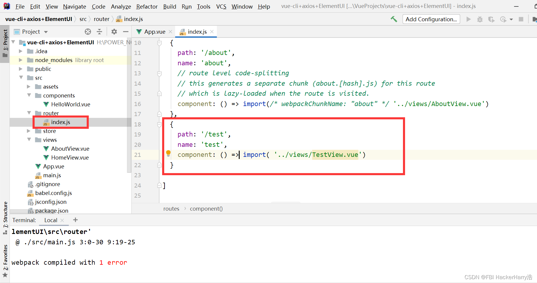 安装node.js后进行的操作（配置node环境变量、npm镜像加速、安装vue-cli项目脚手架、在IDEA中打开并运行脚手架、安装ElementPlus、新建路由）_idea配置node的 ...