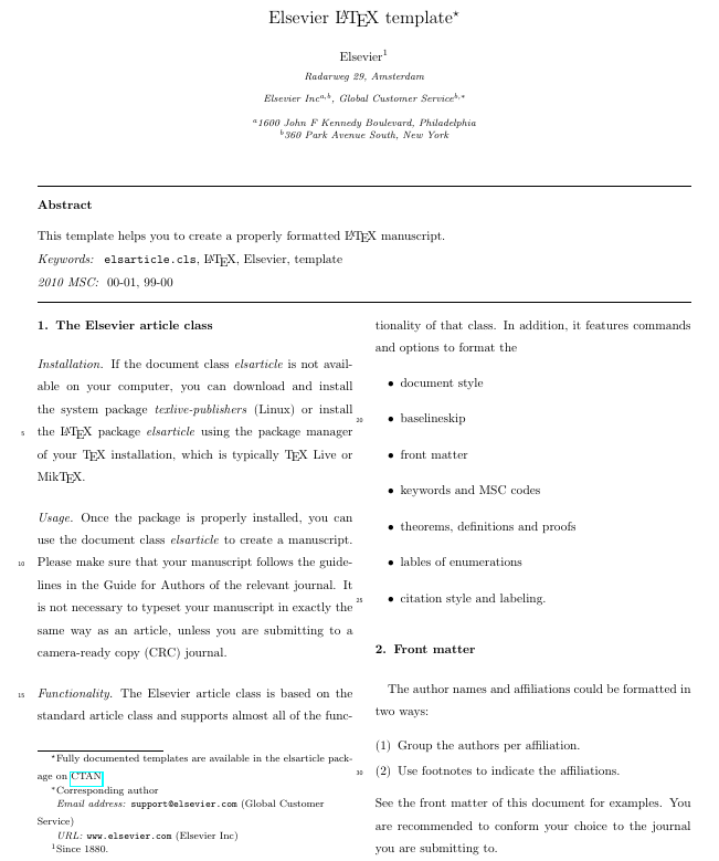 Elsevier（爱思唯尔）论文模板下载地址及说明_爱思唯尔期刊模板-CSDN博客