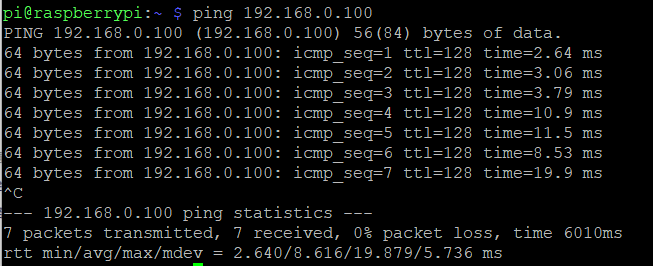 树莓派和主机相互PING_ping 树莓派-CSDN博客