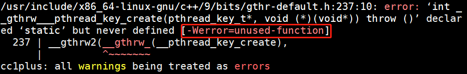 GCC 使用指南（gcc 9.4 compiling、warning 解决办法）_-werror=unused-function-CSDN博客
