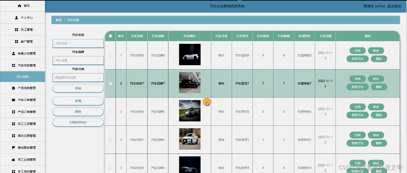 计算机毕业设计ssm汽车4s店管理信息系统73k2s9(附源码)新手必备汽车信息销售管理系统系统功能模块图 Csdn博客