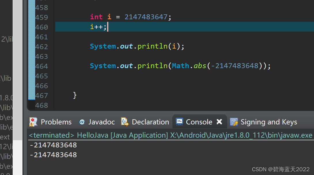Java整数溢出的典型例子已知int I 2147483647 I Csdn博客