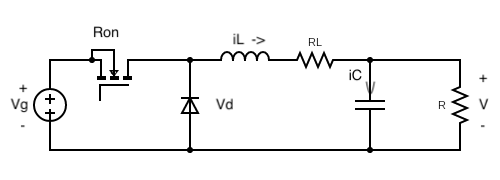 SIMSCAPE / SIMULINK Power Simulation Buck Circuit Buck Converter ...