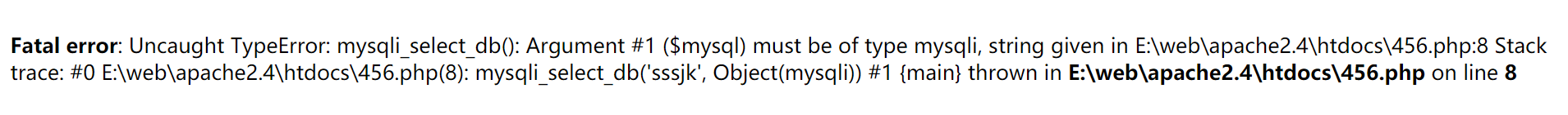 PHP选择数据库报错问题解决方案_argument #1 ($mysql) must be of type mysqli, bool -CSDN博客