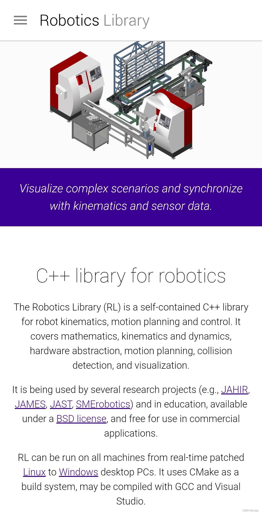 关于开源C++机器人库robotics library_robotics library 机器人库 封装-CSDN博客