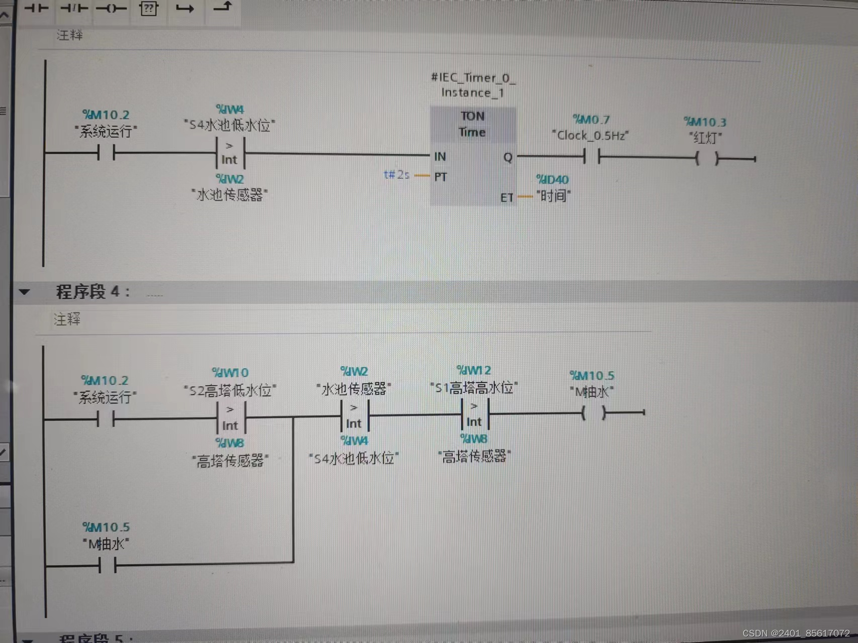 水塔水位控制系统#PLC#西门子S7-1200_水塔水位自动控制系统plc-CSDN博客