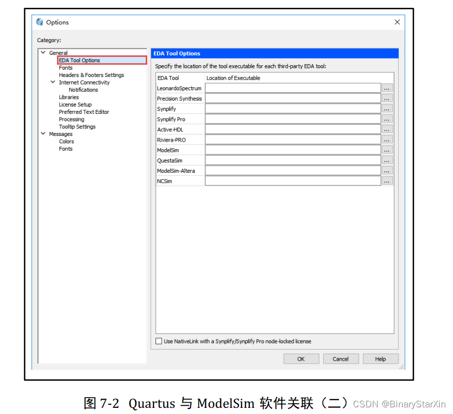 第7章--实现 Quartus 和 ModelSim、Notepad++软件关联_quartus13.0和modsim10.5怎么关联-CSDN博客