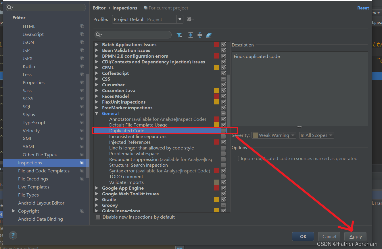 How to remove duplicate code reports yellow wavy lines - Programmer Sought