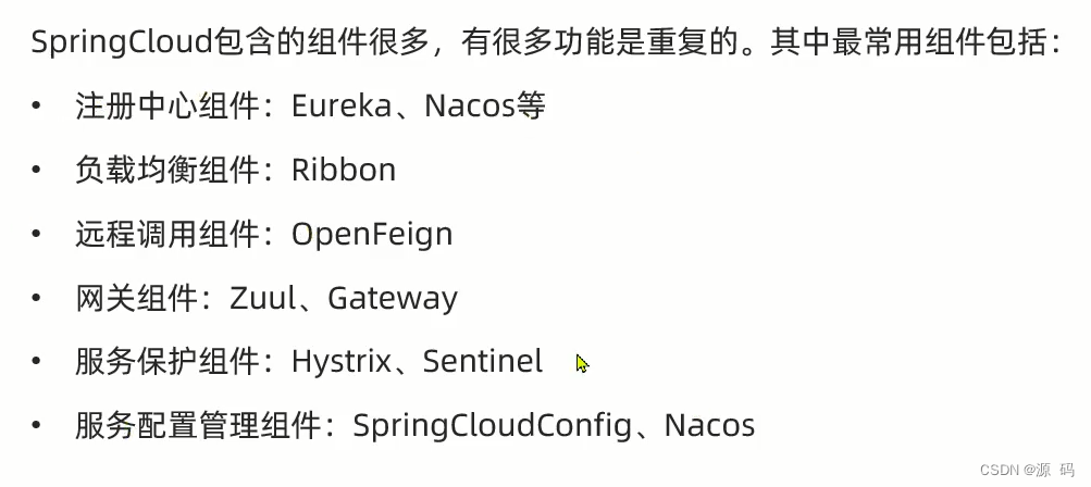 Springcloud 常用组件springcloud组件大全 Csdn博客 