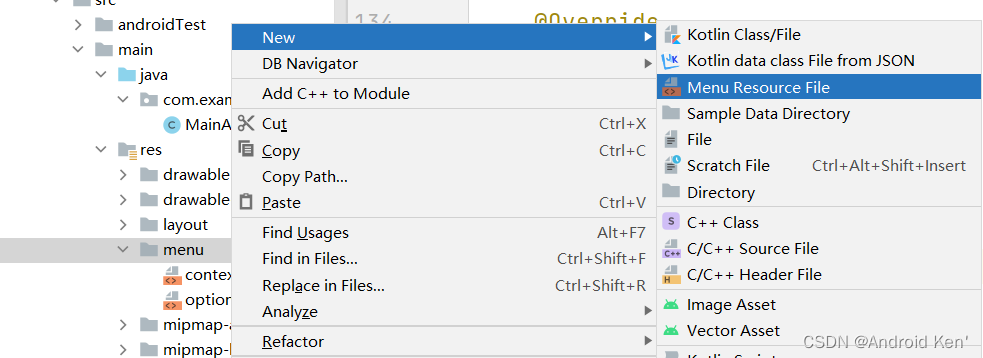 Android三种常用菜单Menu（OptionMenu,ContextMenu,PopupMenu）的详细讲解使用（全网最详细）_android menu-CSDN博客