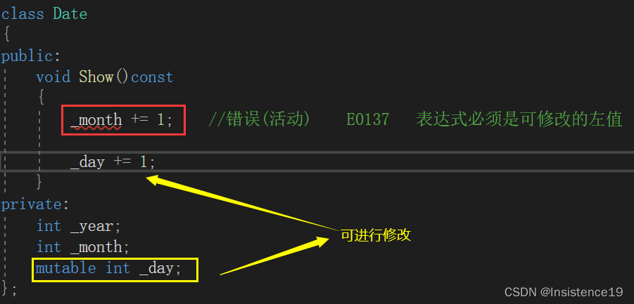 Const 在类中的使用_类函数 const-CSDN博客