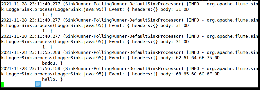Flume：搭建配置以及 source读取在netcat、http，sink 落实在本地、HDFS_二、配置flume,sources使用netcat,监听55555端口,并启动,通过 ...