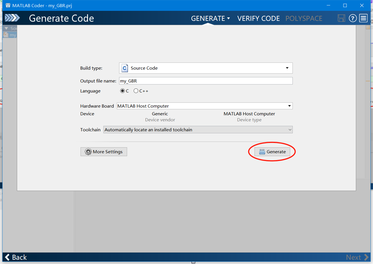 matlab coder：.m转成c语言，并实现VS里实例运行，二维数组传递_matlab m文件编译为c程序-CSDN博客