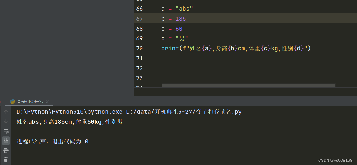 学习python记录:基础 1变量 Csdn博客
