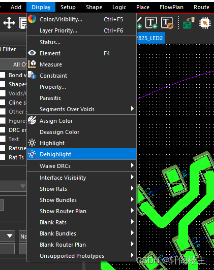cadence 之 allegro设置网络飞线以及网络颜色和取消设置的颜色_allegro assign color恢复-CSDN博客