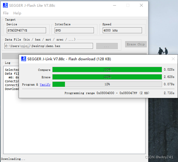 使用J-Flash Lite烧写MCU软件（hex.bin）-CSDN博客