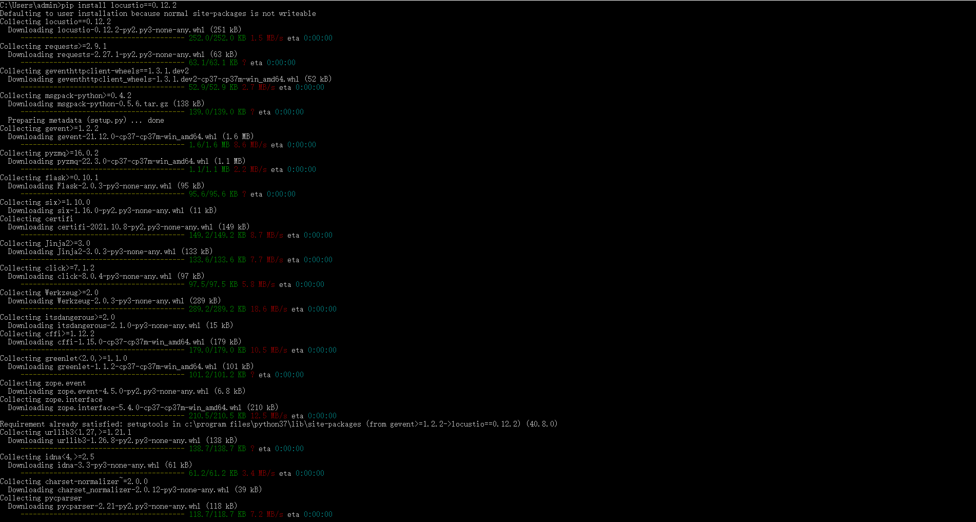 locust的安装_locast pip install 升级-CSDN博客
