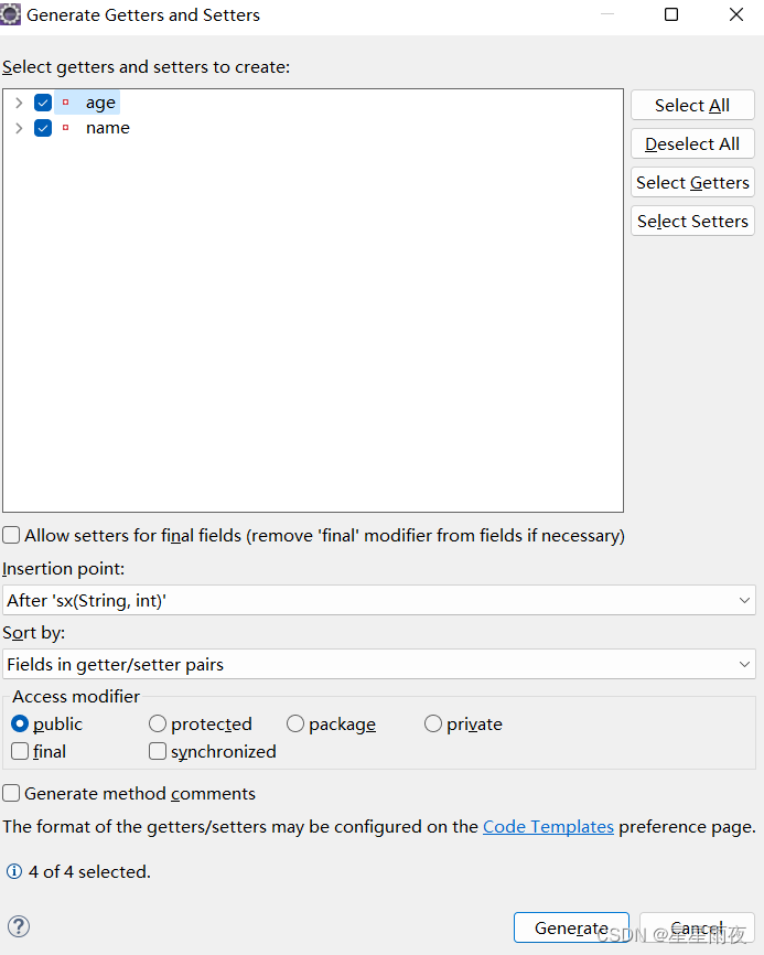 Eclipse中《set Get构造》快捷键eclipsegetset方法快捷键 Csdn博客 