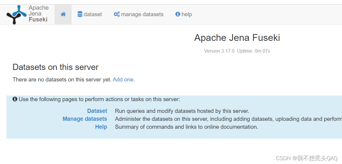 解决jena Fuseki打开后没有add one数据库_apache-jena-fuseki导入不了大数据库-CSDN博客