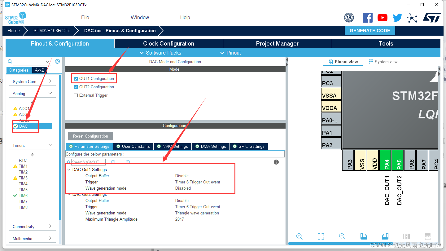 STM32输出正弦波+cubeMX配置+HAL库_stm32g431输出正弦波 1m-CSDN博客