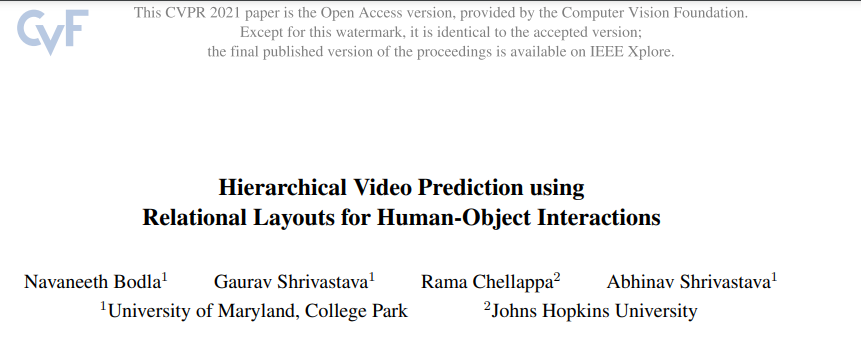 【人物交互】Hierarchical Video Prediction using Relational Layouts for Human-Object Interactions_human ...