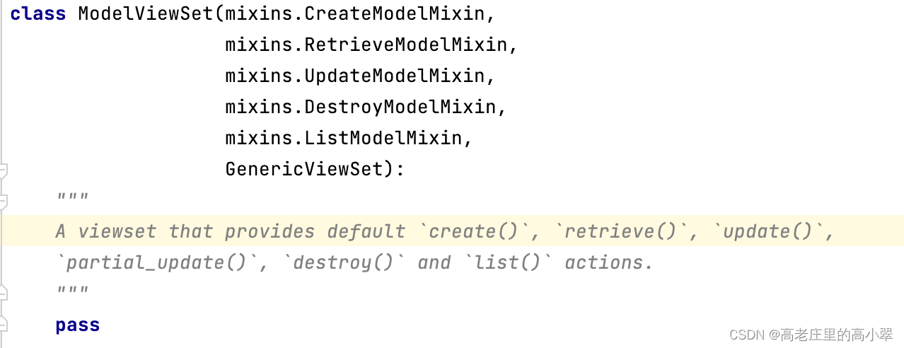 【Django学习】（十三）Mixins_各种具体通用类&APIView_ViewSet_GenericViewSet_ModelViewSet类视图继承的父类区别_django mixins ...