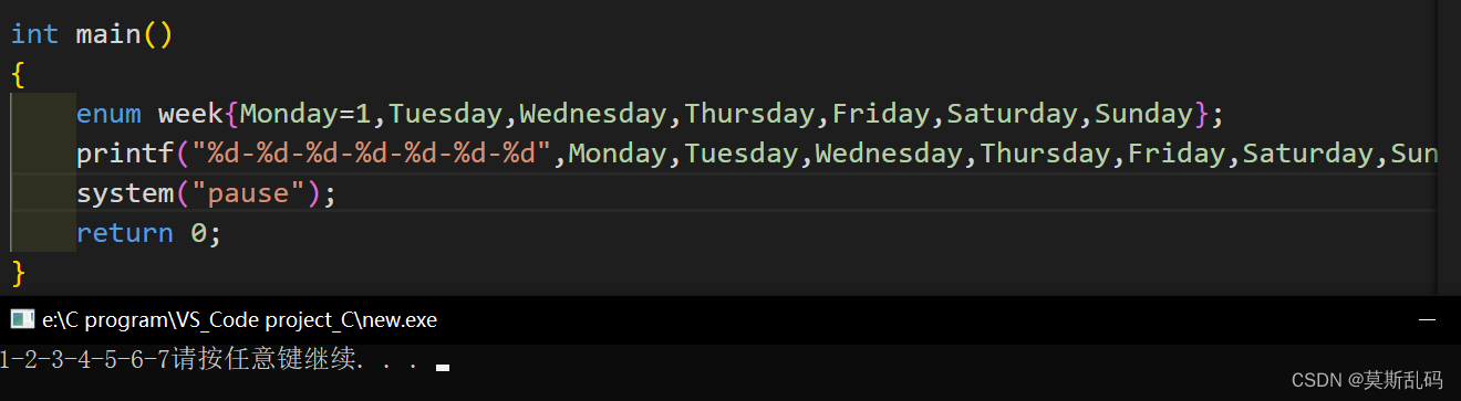 C语言中的enum（枚举类型）_枚举类型里面的数据,如果给第一个幅值了其余的值会改变吗-CSDN博客