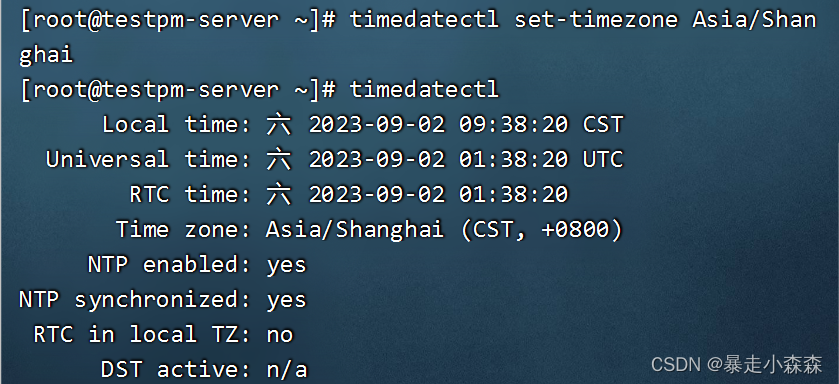 Linux查看时区，修改时区，查看时间，修i该时间，同步时间的基本命令_查看服务器时区-CSDN博客