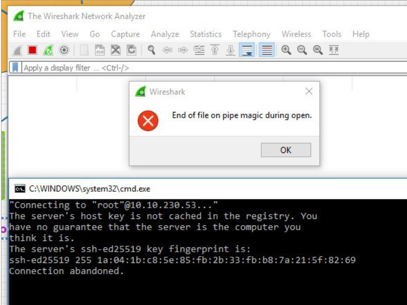 Pnet抓包工具Wireshark提示end of file on pipemagic during open_end of file on pipe magic during open-CSDN博客