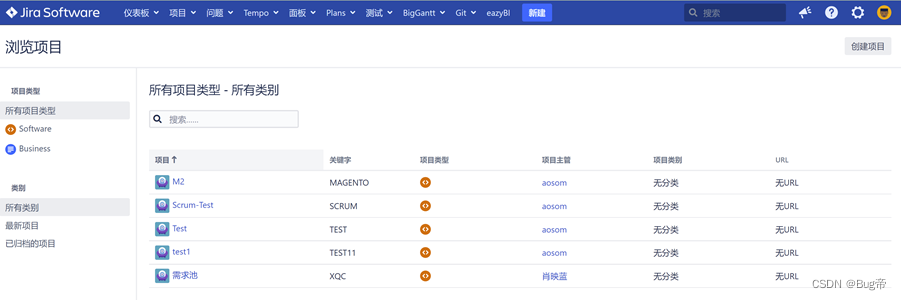 Jira用户操作手册之创建项目_jira创建项目-CSDN博客