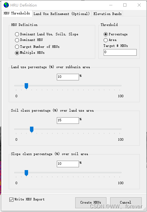【SWAT水文模型】SWAT水文模型建立及应用第五期：SWAT模型运行设置_水文响应单元-CSDN博客