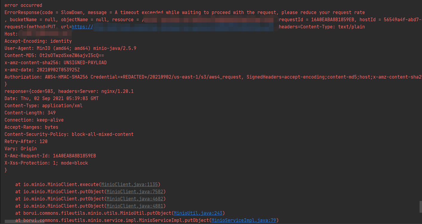 minio:please reduce your request rate_resource requested is unreadable, please reduce yo-CSDN博客