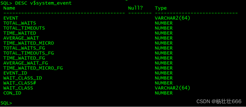 ORACLE数据库中查看：【性能相关的视图】_v$sysmetric-CSDN博客