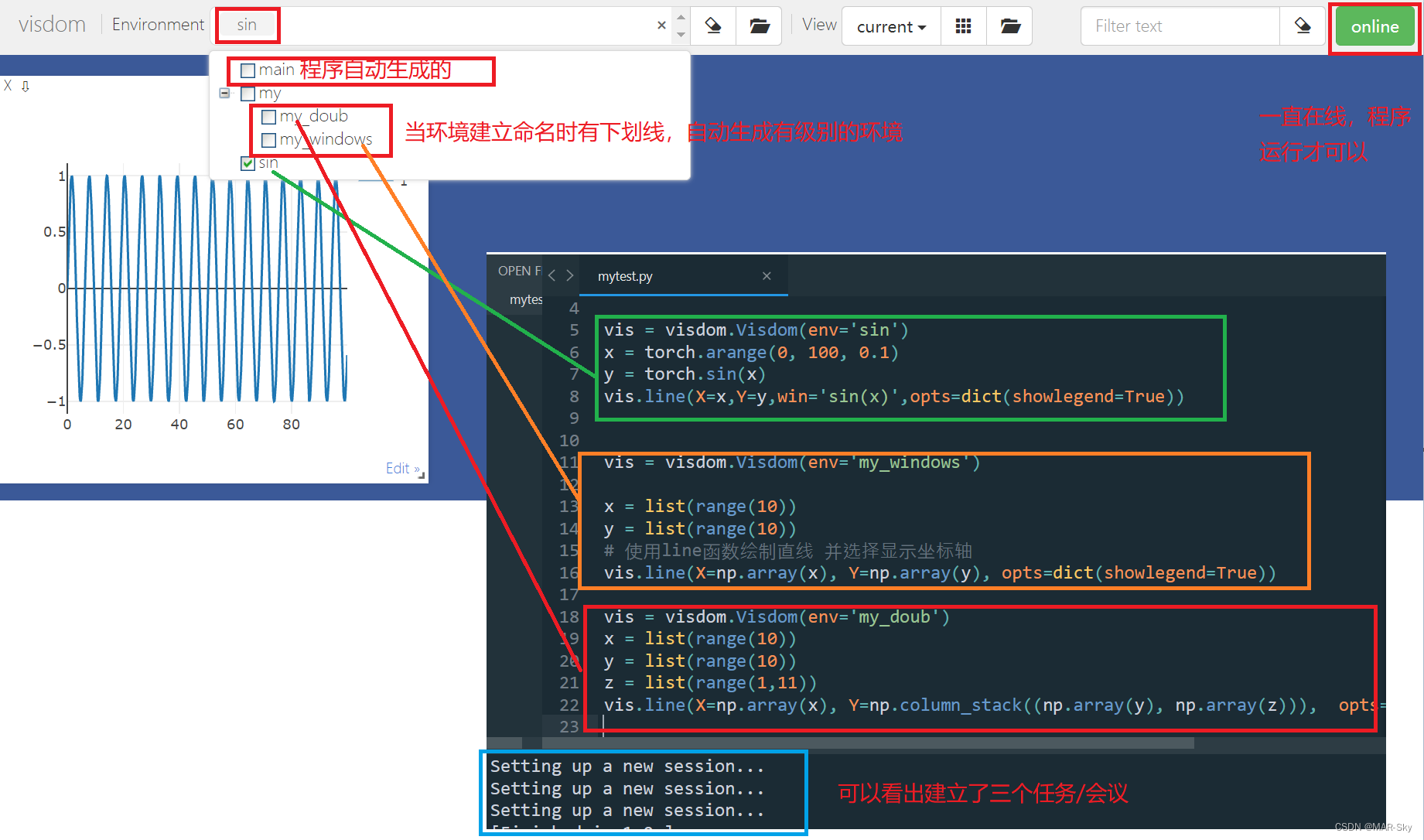 visdom可视化实现与检查介绍_怎么查看自己的环境是否能运行visdom-CSDN博客