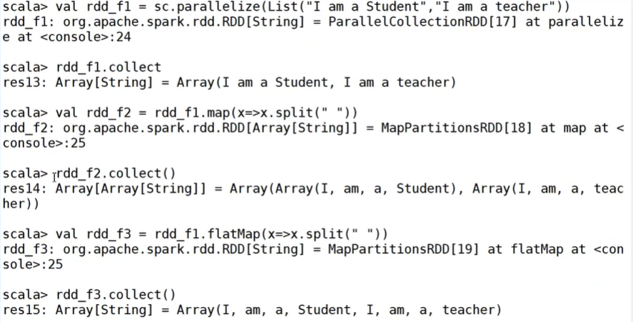 学习笔记spark（四）—— Spark编程基础（创建rdd、rdd算子、文件读取与存储）根据前面得到的rdd Bigdata及math取出总成绩排名前5的学生成绩信息。通过sortby