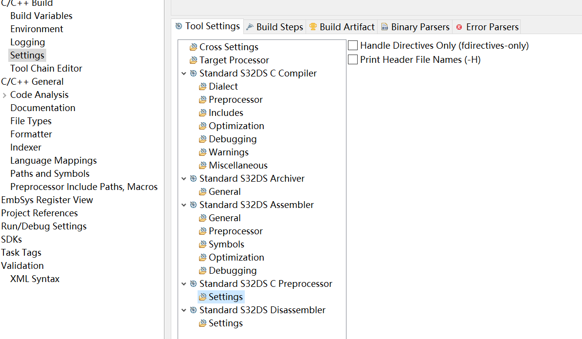 S32 Design Studio项目属性配置解析_s32ds linked resources-CSDN博客
