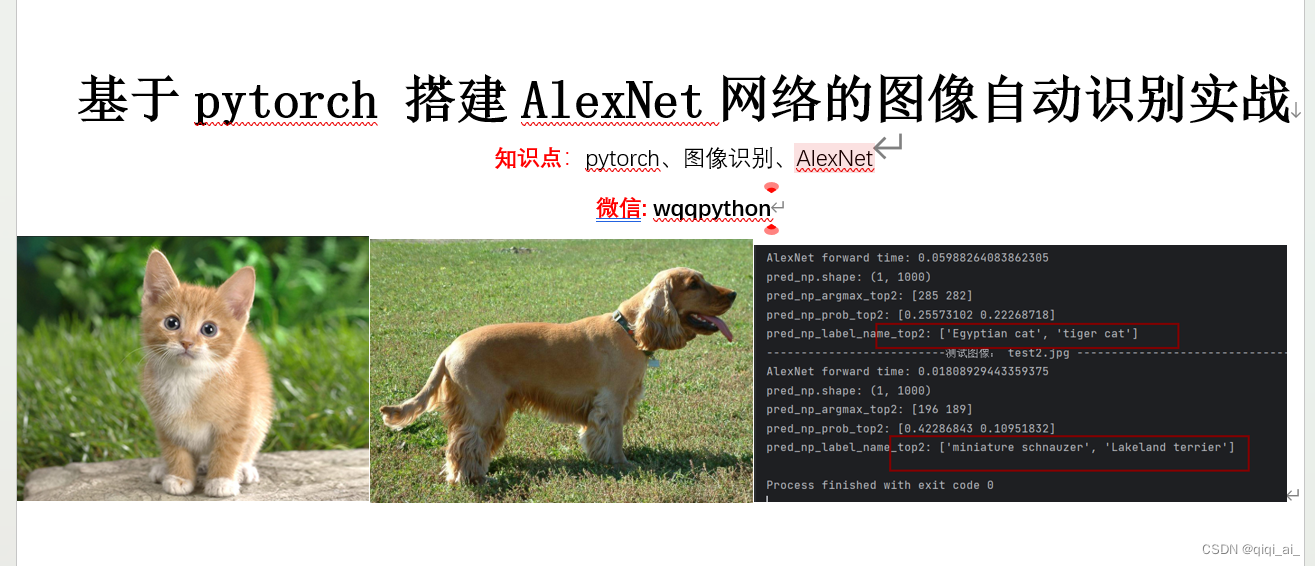 实战十五:基于pytorch 搭建alexnet网络的图像自动识别实战alexnet识别物体 Csdn博客