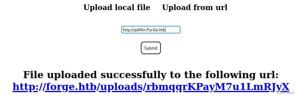 Hack The Box - Forge 通过黑名单混淆执行针对ftp服务器的SSRF攻击获取用户私钥，利用SUID提权得到root权限_ssrf 混淆地址-CSDN博客