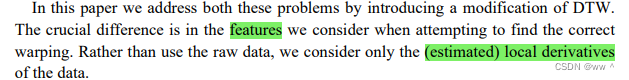 2001年《Derivative Dynamic Time Warping》Eamonn J K & Michael J P_using ...