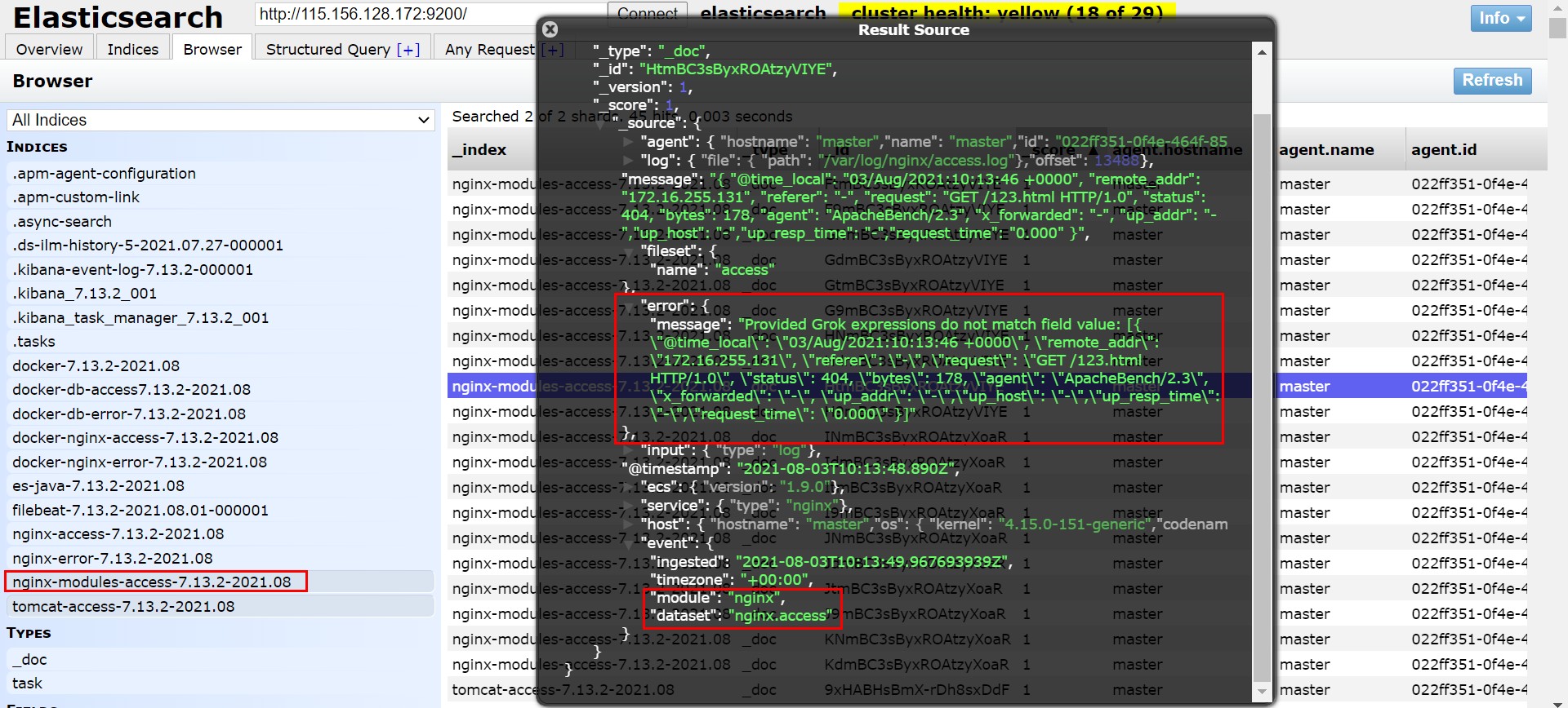 Filebeat 使用 Modules 方式收集日志_filebeat.config.modules-CSDN博客