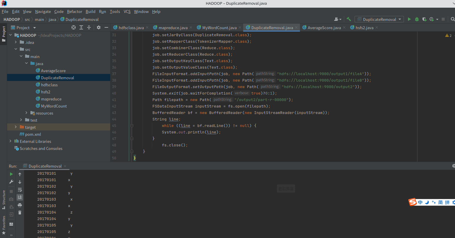 实验三：mapreduce初级编程实践对于两个输入文件即文件a和文件b请用java编写mapreduce程序对两个文件进行合并 Csdn博客