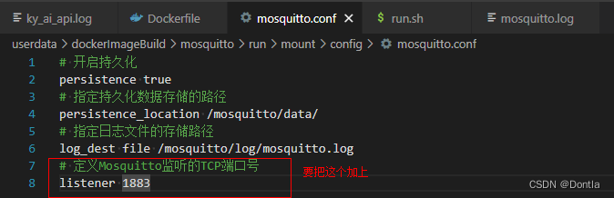 docker镜像Eclipse-mosquitto容器日志报错：Error: Address not available（mosquitto.conf需要加listener 1883）-CSDN博客